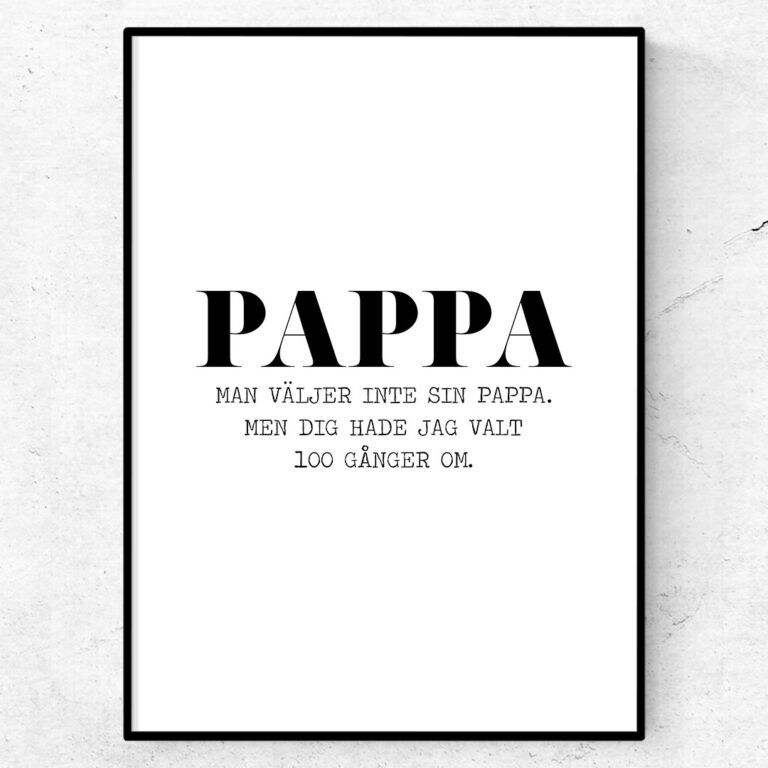 Present till pappa - presenttips på personliga presenter | Text & Art
