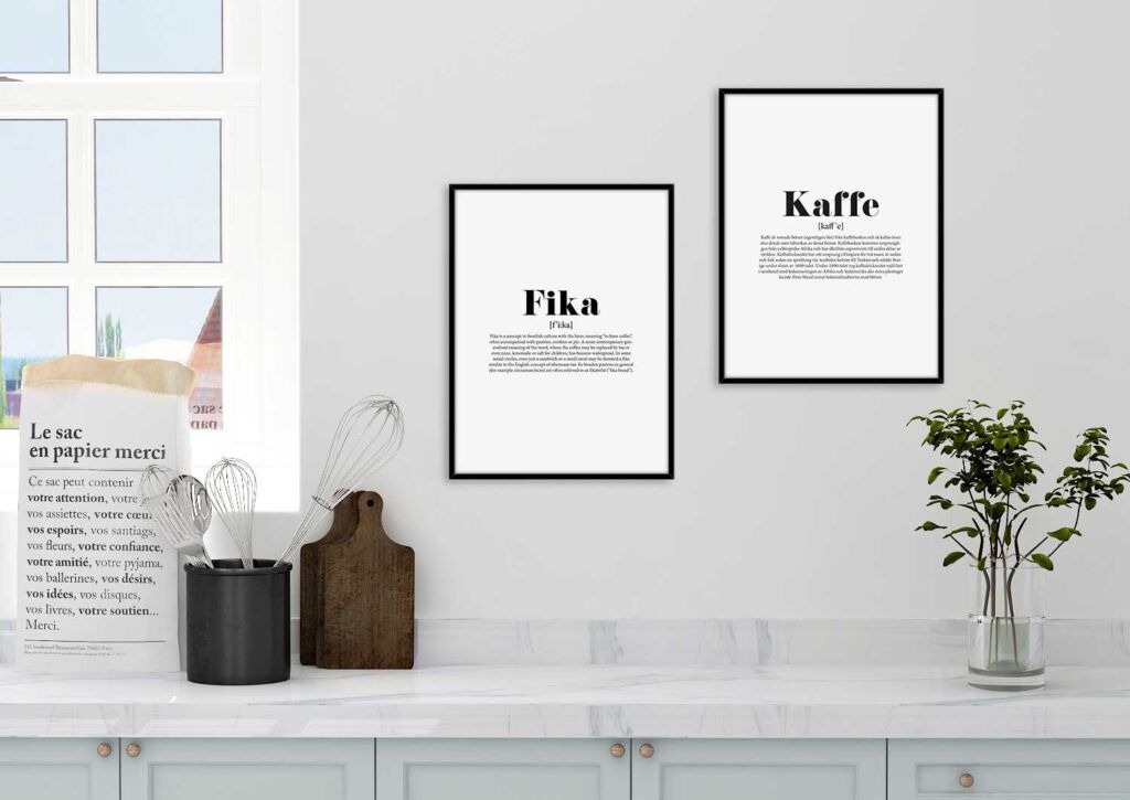 Kaffe poster - lexikon - en snygg tavla för kaffeälskare | Text & Art