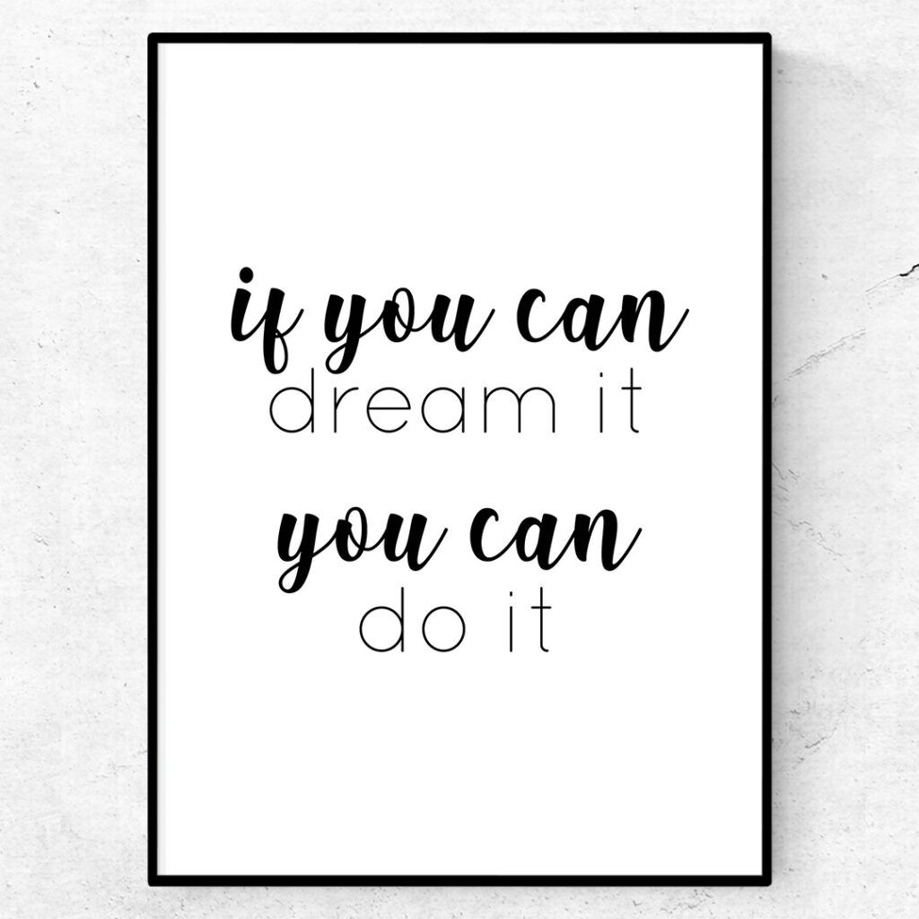 If you can dream it, you can do it - Betala med Klarna | Text & Art