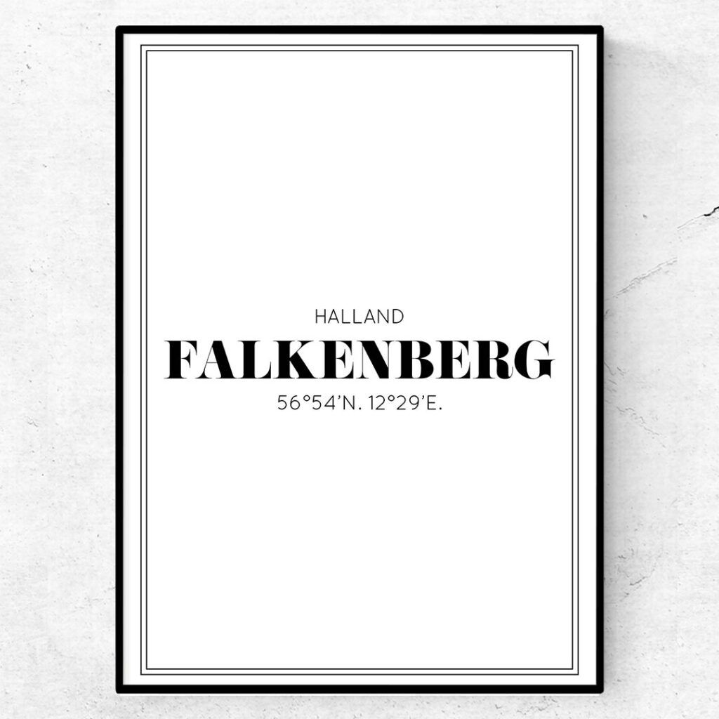 Falkenberg poster - inred stilrent och snyggt med denna affisch | Text ...