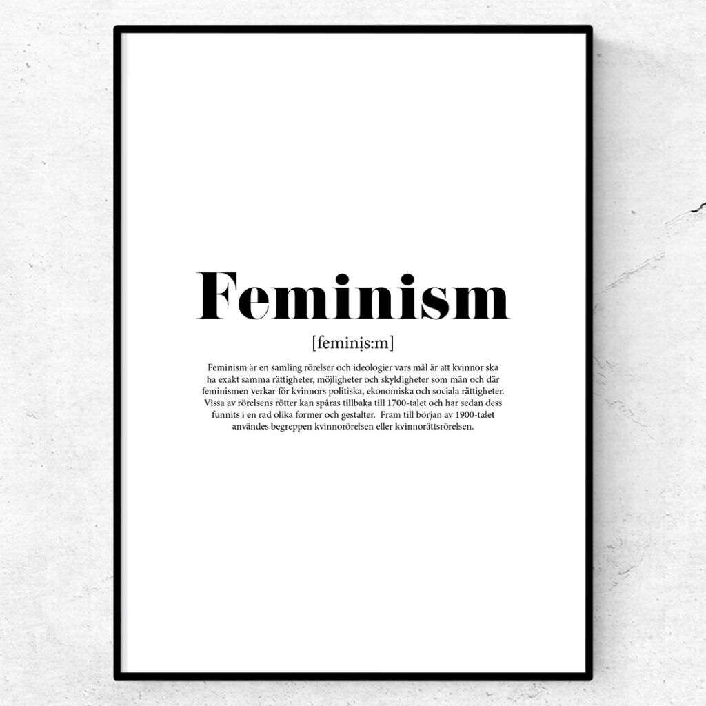 Feminism poster - Beställ online - Betala med Klarna | Text & Art