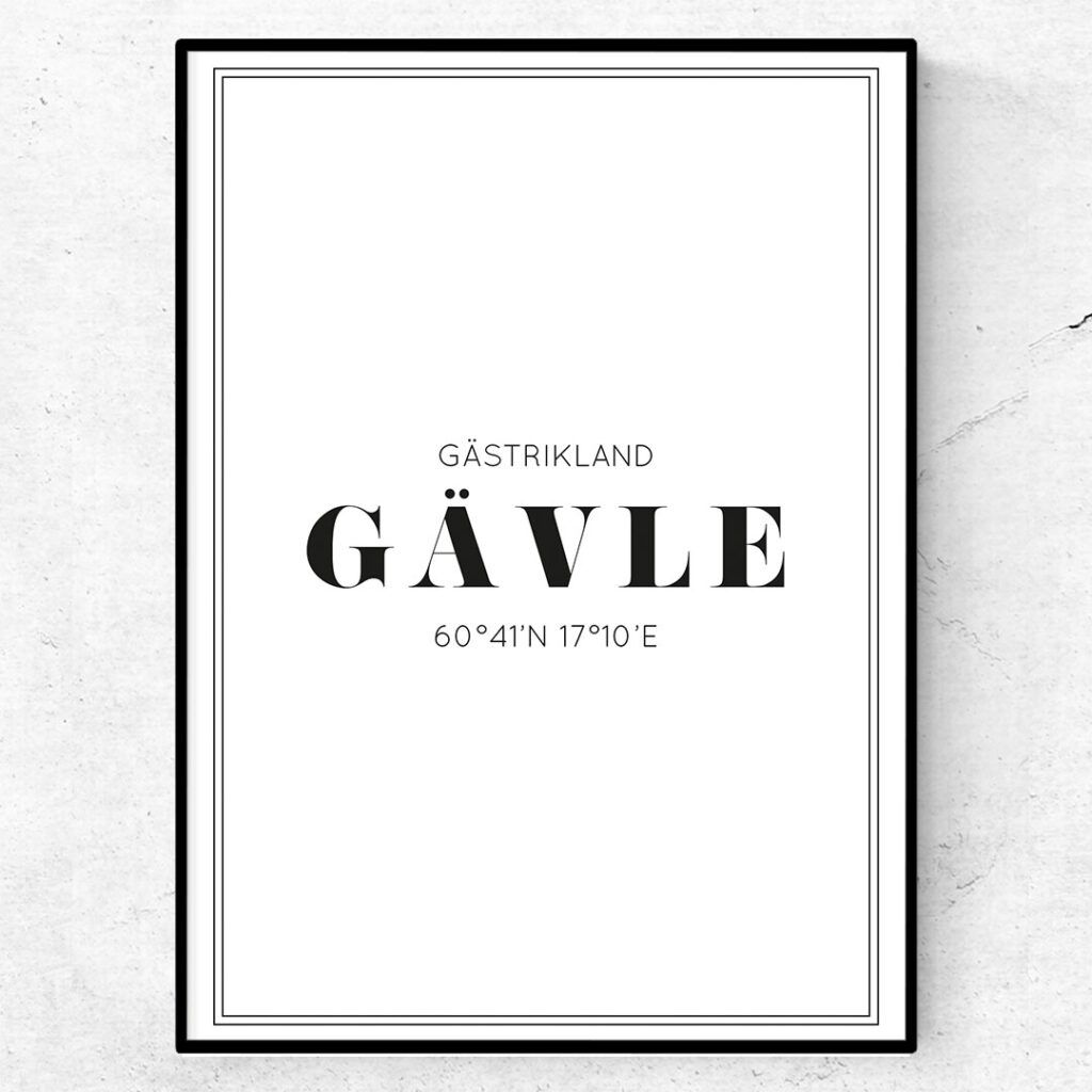 Gävle poster - Snygg tavla - Beställ online idag | Text & Art