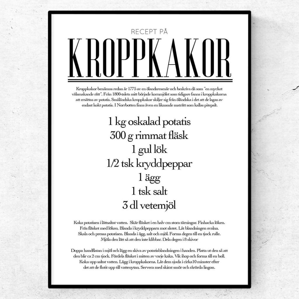 Receptposters för Kök | Inspiration i Varje Bitt
