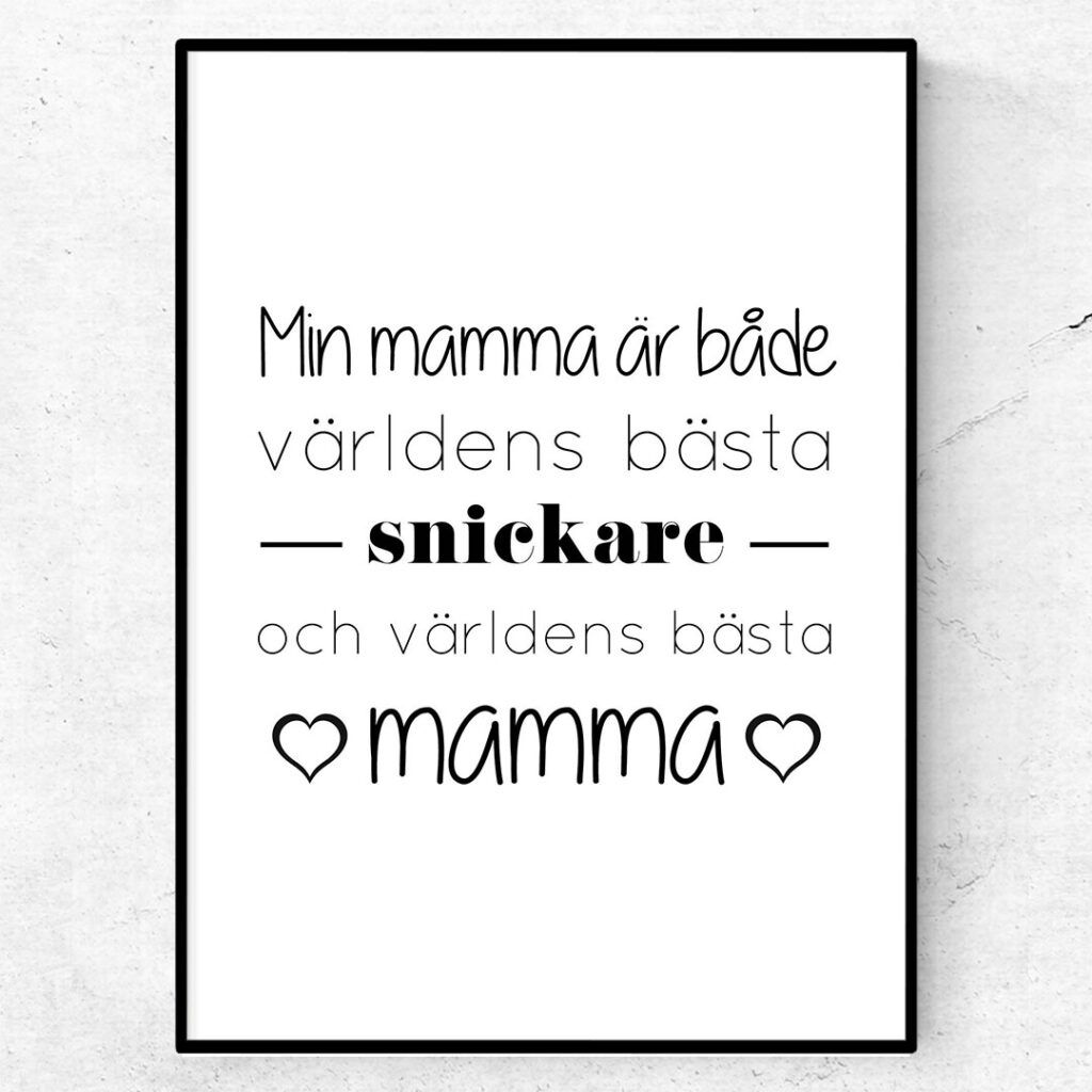 Our family - anpassningsbar poster - betala med Klarna | Text & Art