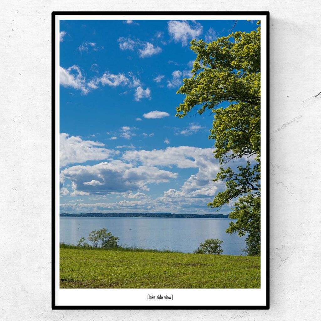 Lake side view poster - sommarmotiv | Text & Art