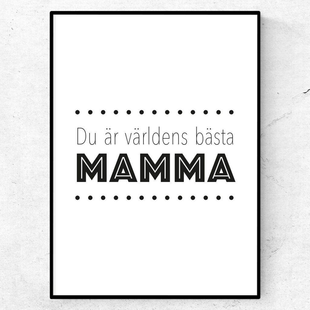 Världens bästa mamma - tavla till mors dag - en perfekt present | Text ...