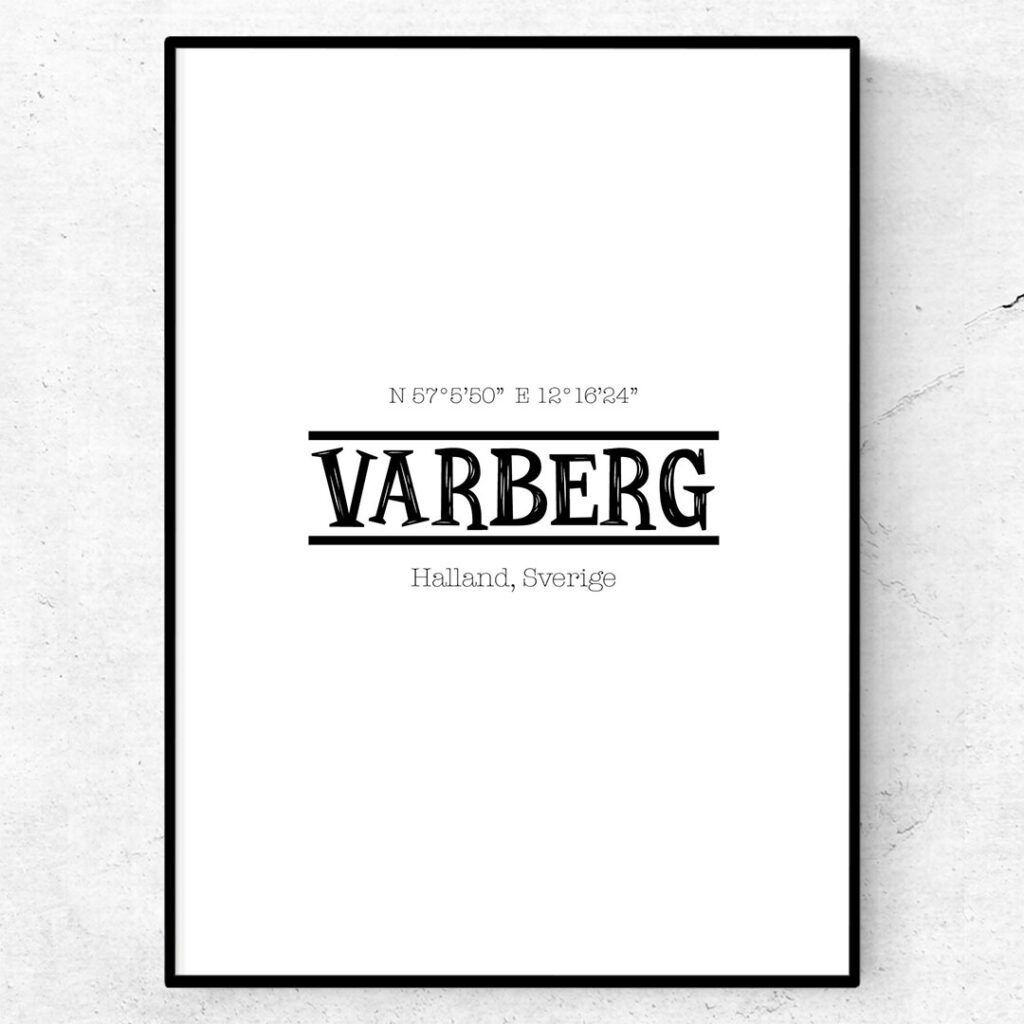 Varberg poster - Betala med Klarna nu eller senare | Text & Art