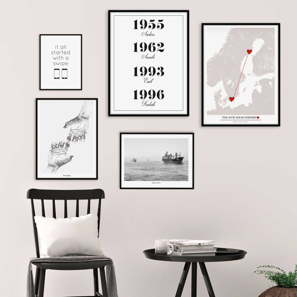 Inspiration till din tavelvägg - skapa din egen med våra posters | Text ...